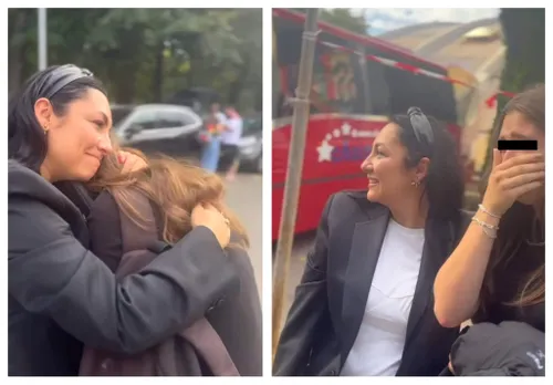 Andra, gest emoţionant pentru o tânără. A început să plângă, iar ...
