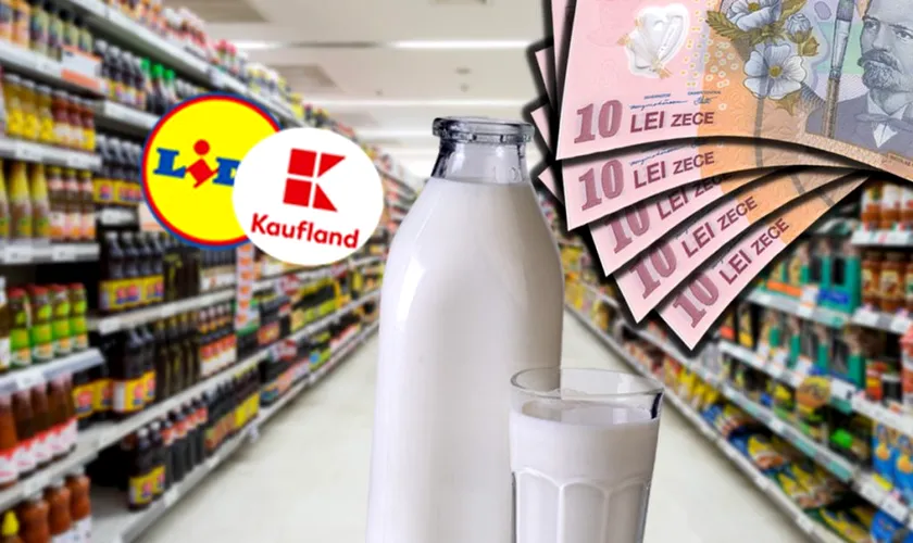 Scandal uriaș după scăderea prețului la lapte din Lidl, Kaufland și ...