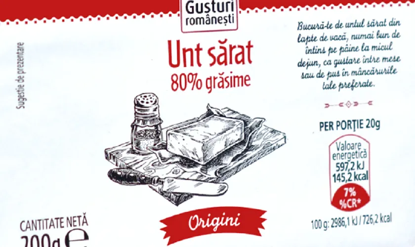 Din ce este făcut untul Gusturi Româneşti de la Mega Image. Mulţi ...