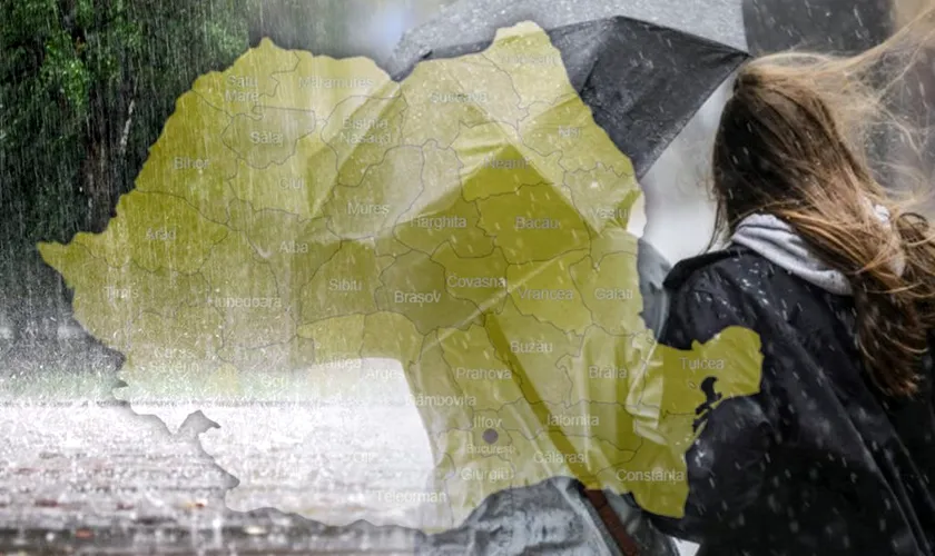 Cod galben de vreme rea în România. Cât vor dura fenomenele extreme în jumătatea sudică a țării ...
